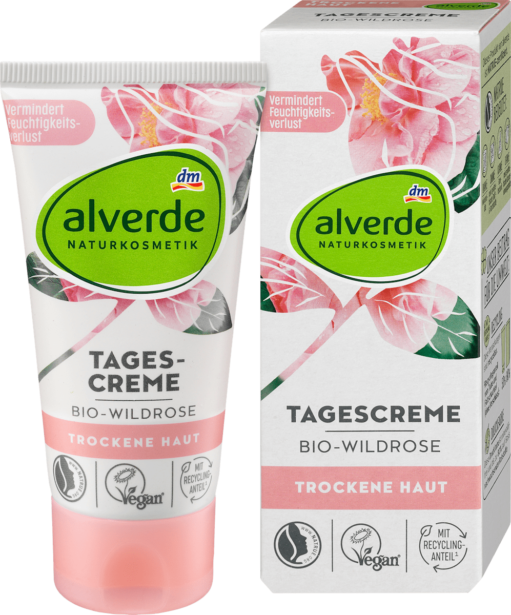 alverde Crema giorno idratante alla rosa canina bio, 50 ml | dm Italia