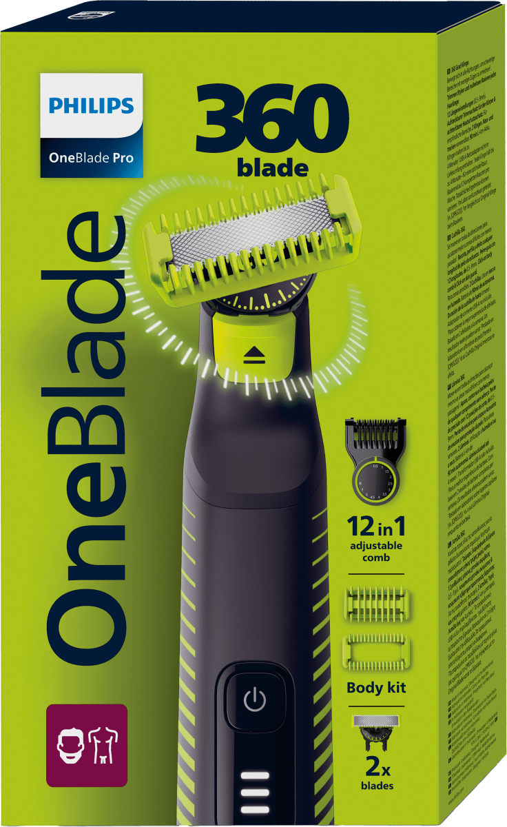 PHILIPS OneBlade Holiaci strojček na tvár a telo OneBlade 360 blade ...