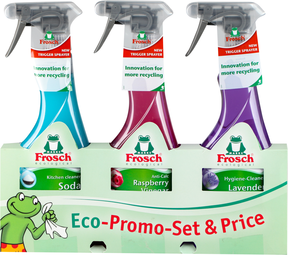 Frosch Set proizvoda za čišćenje kupatila i kuhinje, 3 X 500ml, 1,5 l ...