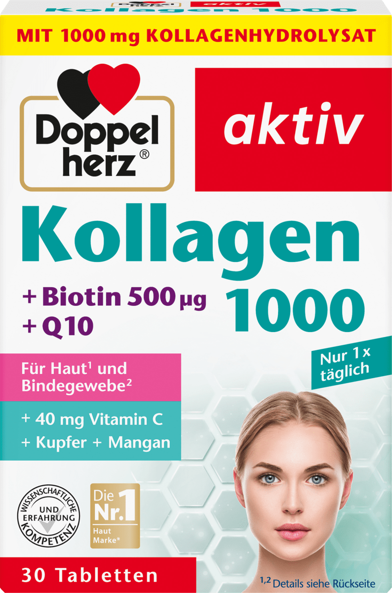 Doppelherz Kollagen 1000, Tabletten 30 St, 40,8 g dauerhaft günstig ...