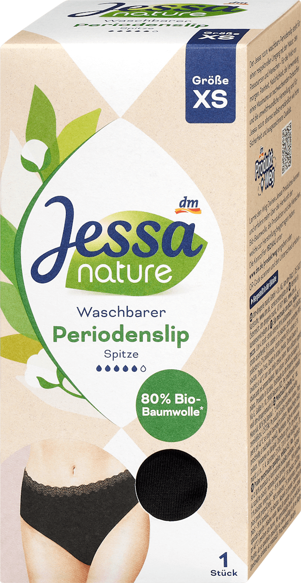 Jessa nature menstruační kalhotky pro silnou menstruaci XS, 1 ks | dm.cz