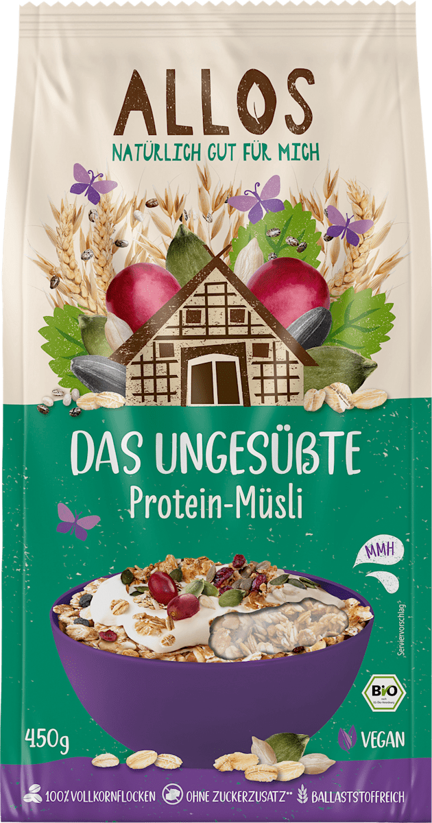 ALLOS Müsli, Das Ungesüßte Protein, 450 g dauerhaft günstig online ...