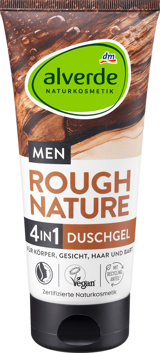 alverde NATURKOSMETIK MEN Душ гел 4в1 Rough Nature, 200 ml | dm България