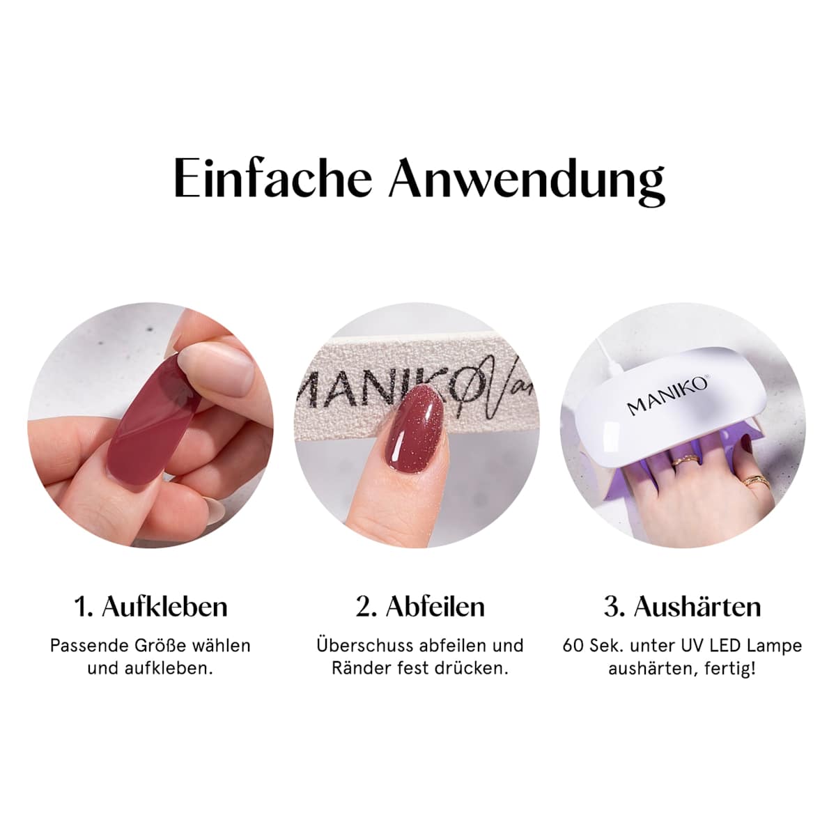 Maniko UV Nagelfolien Gel Strip Rosegold, 20 St dauerhaft günstig ...