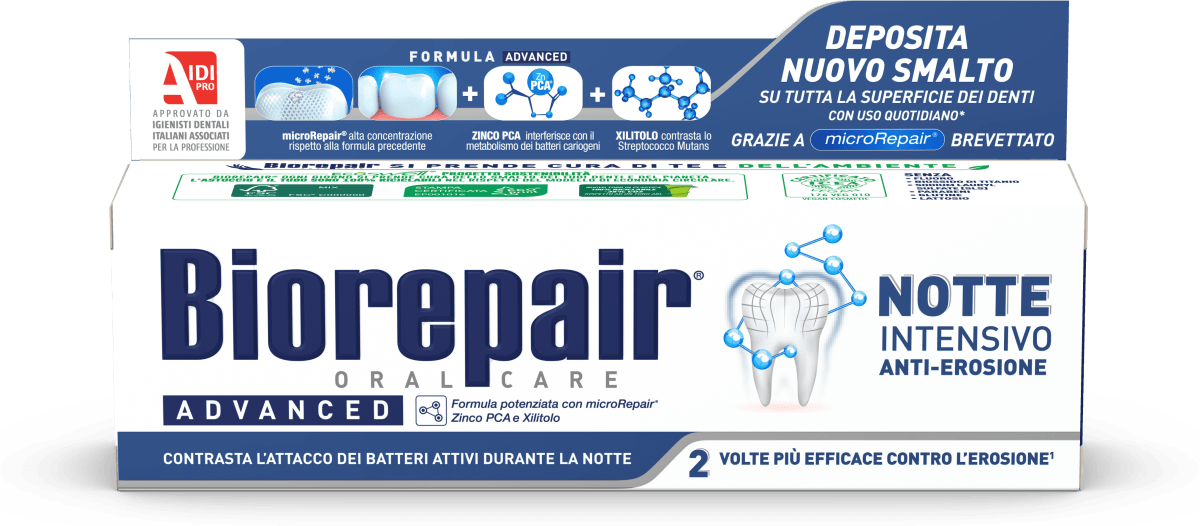 Biorepair Dentifricio Advanced notte intensivo anti-erosione, 75 ml ...