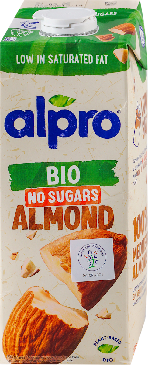 alpro BIO NO SUGARS ALMOND organski napitak od badema, 1 l | dm.rs