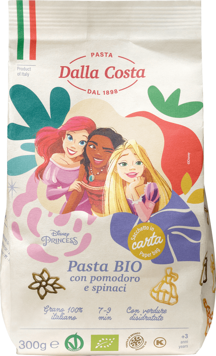 Dalla Costa Nudeln Bio Pasta Disney Prinzessinnen, 300 g | dm.at