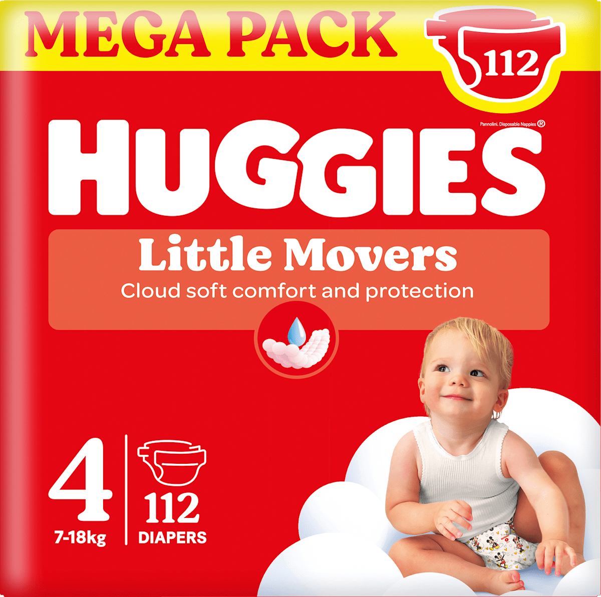 Huggies Windeln Little Movers Gr. 4 (7-18 kg), Mega-Pack, 112 St ...