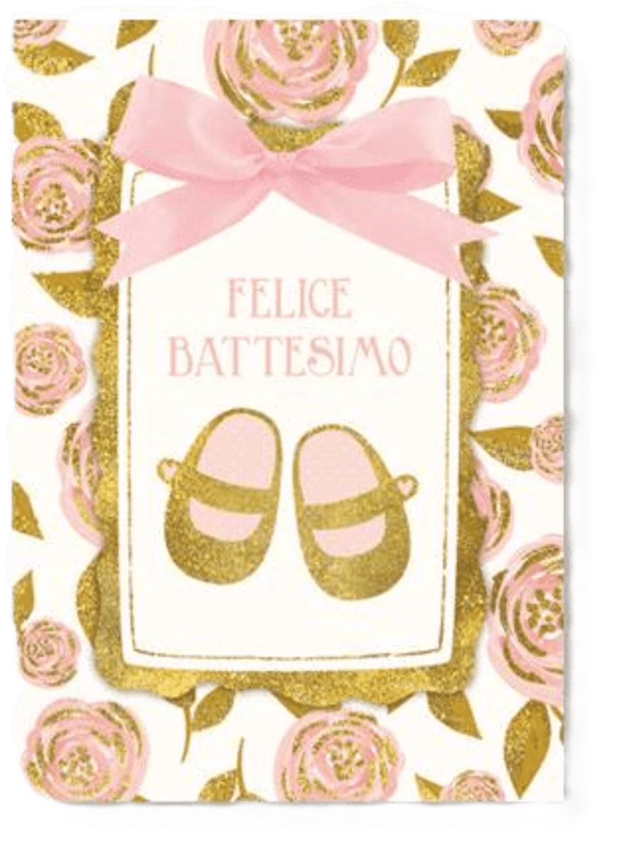 Hallmark Biglietto di auguri rosa "FELICE BATTESIMO", 1 pz | dm Italia