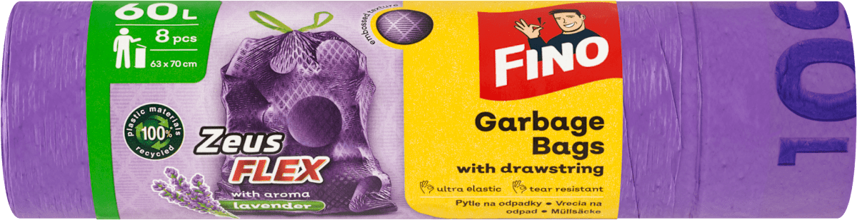 FINO Zeus FLEX pytle zatahovací 60L, 8 ks | dm.cz