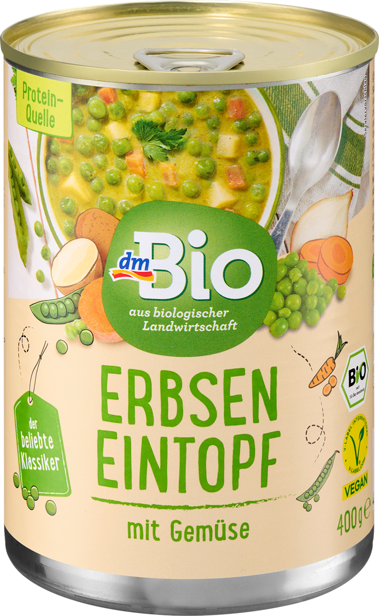 dmBio Eintopf Erbsen mit Gemüse, 400 g | dm.at