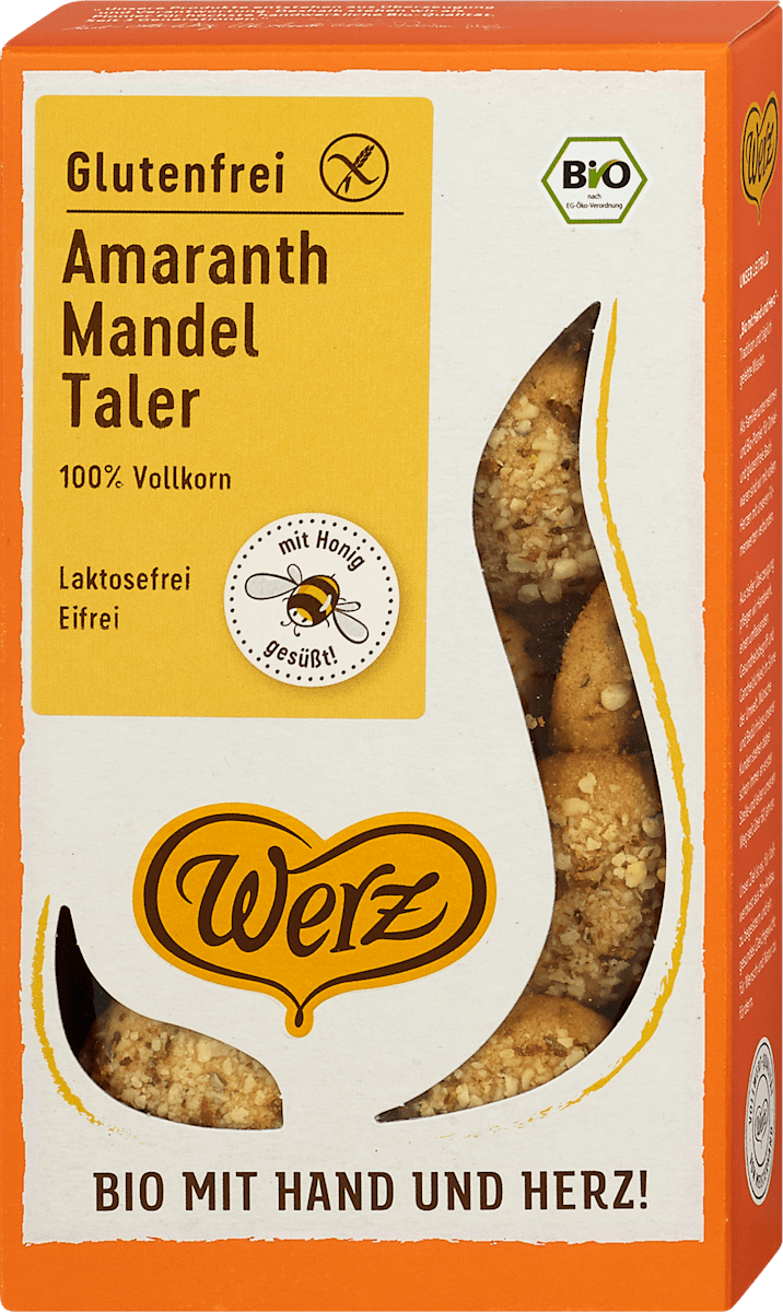 Werz Kekse Bio 4-Korn-Amaranth-Mandel-Taler Glutenfrei, 125 g | dm.at