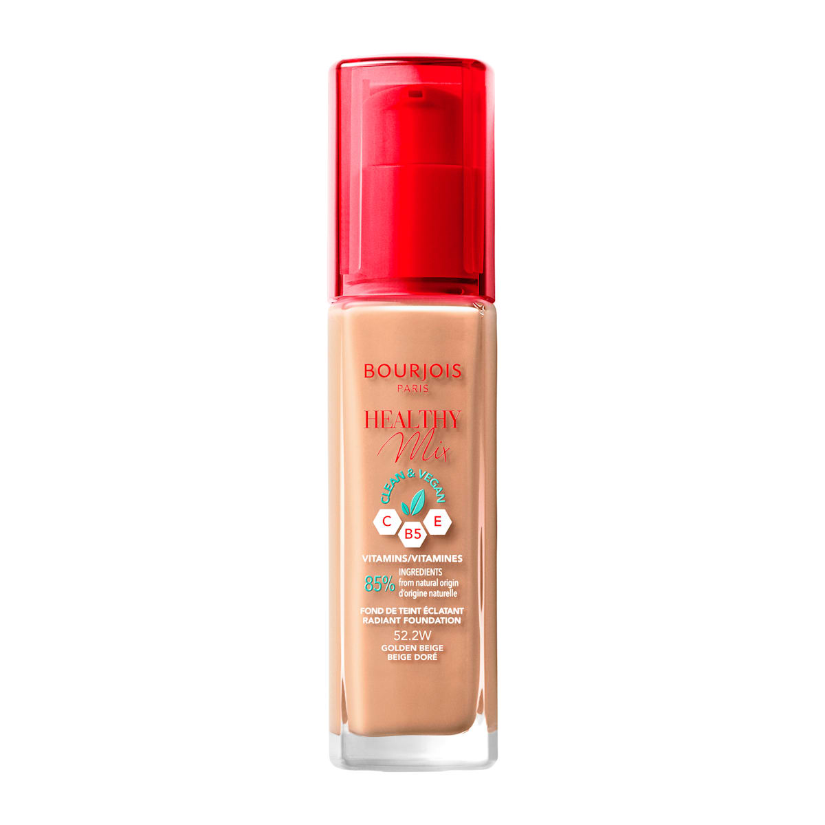 BOURJOIS PARIS Healthy Mix Clean&Vegan tečni puder – 52.2W Golden Beige ...