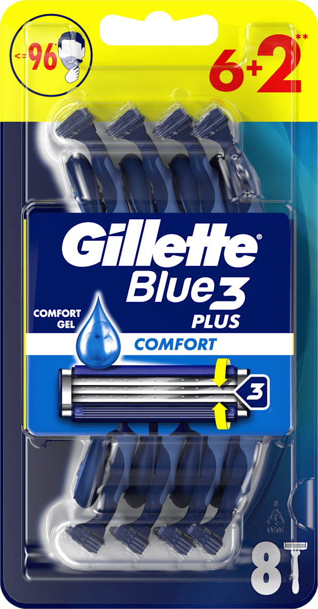 Gillette Blue3 Comfort jednokratni brijači, 8 kom. | dm-drogeriemarkt.ba