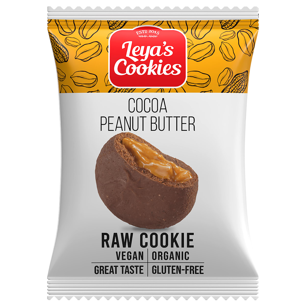 Leya's Cookies Био бисквитка с какао и фъстъчено масло, 25 g | dm България