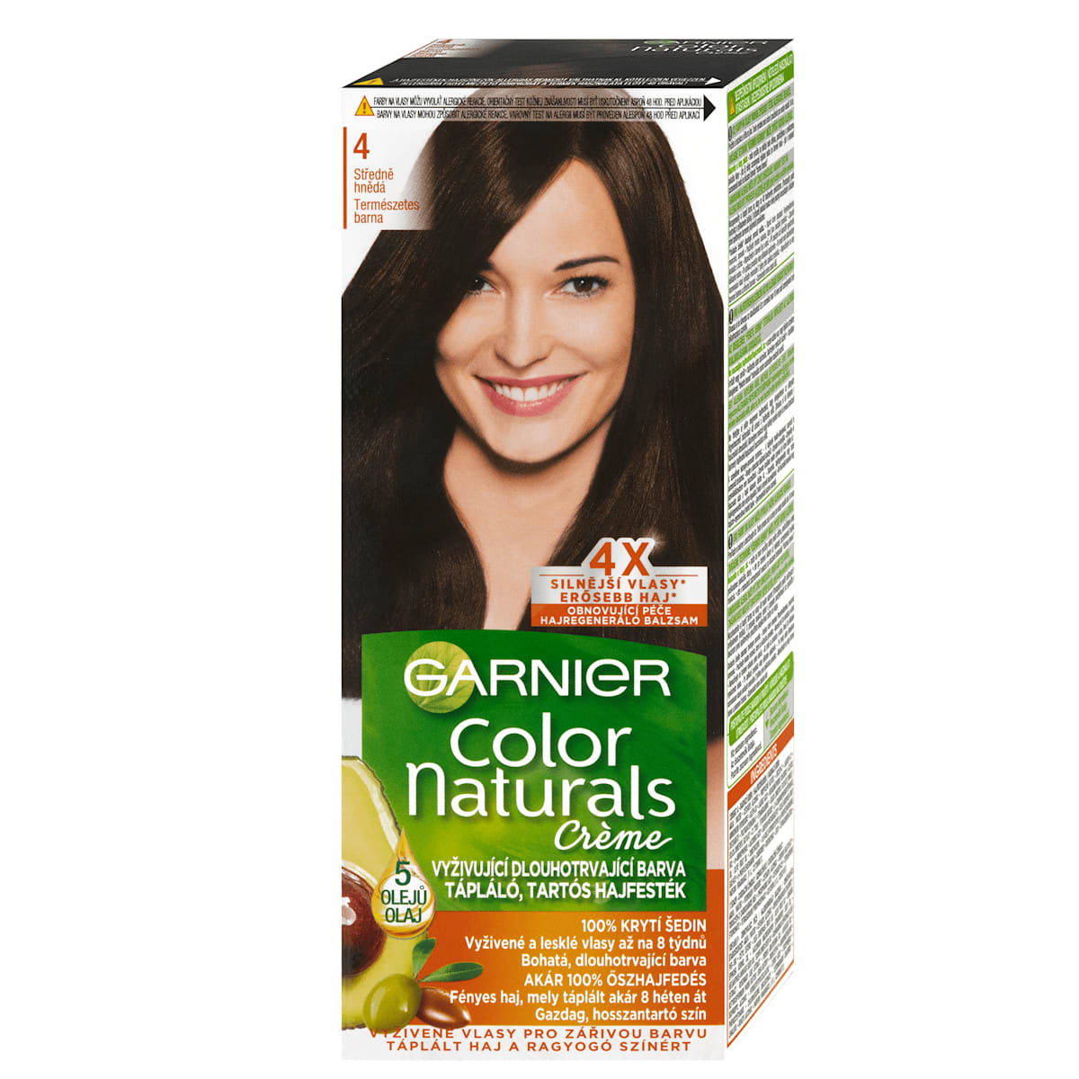 GARNIER Color naturals Tartós hajfesték, természetes barna 4, 1 db | dm.hu