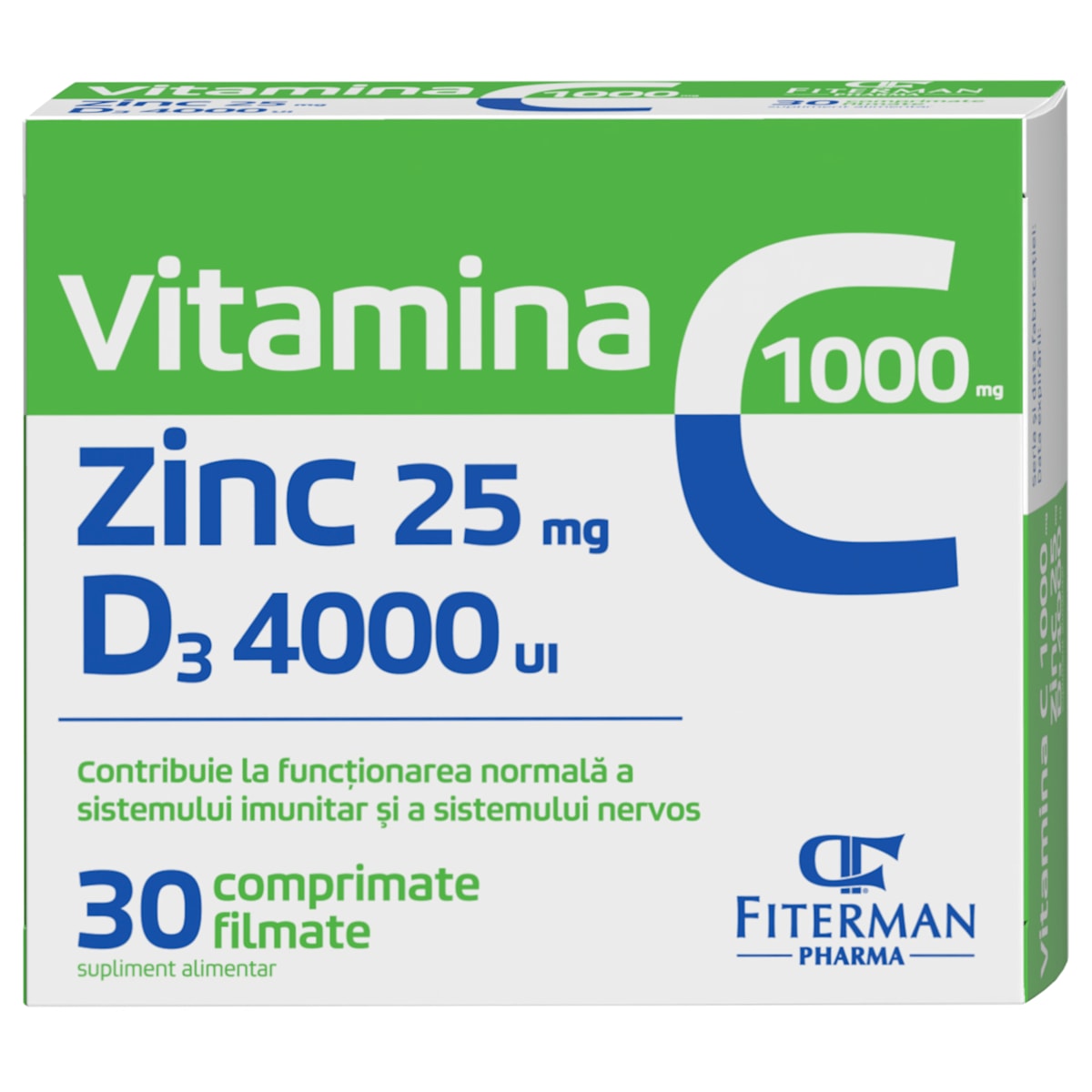 Fiterman Pharma Vitamina C + Zinc + D3, 30 buc | dm.ro