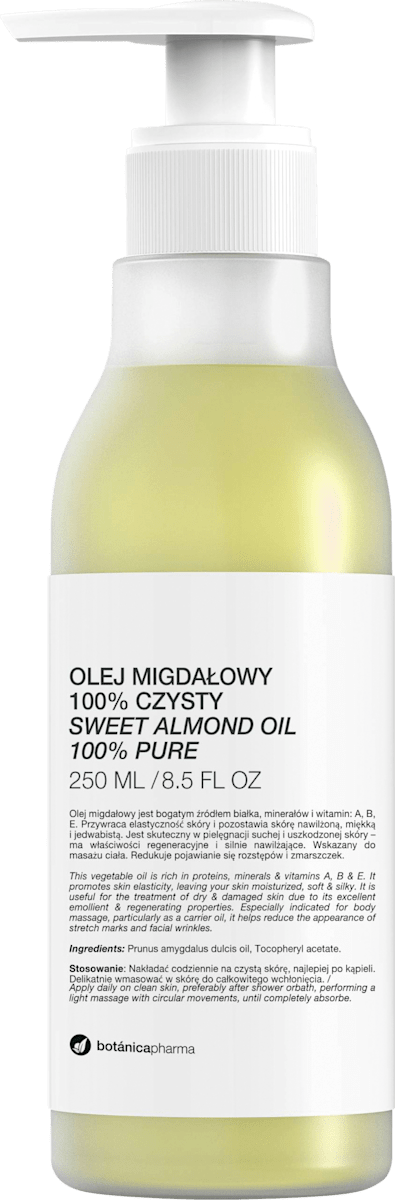 botánicapharma Olej migdałowy czysty (pompka), 250 ml kupuj w zawsze korzystnych cenach | dm.pl
