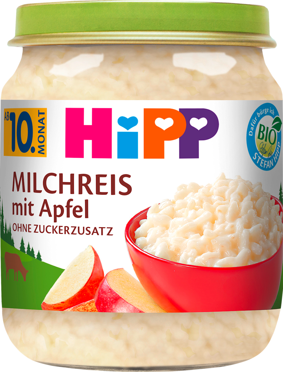 HiPP Kleine Mehlspeise Milchreis mit Apfel ab dem 10. Monat, 200 g | dm.at