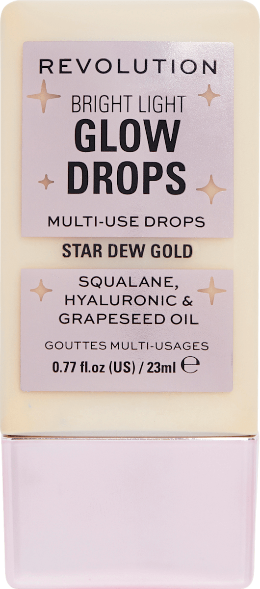 REVOLUTION Highlighter Glow Drops Bright Light Star Dew Gold, 23 ml ...