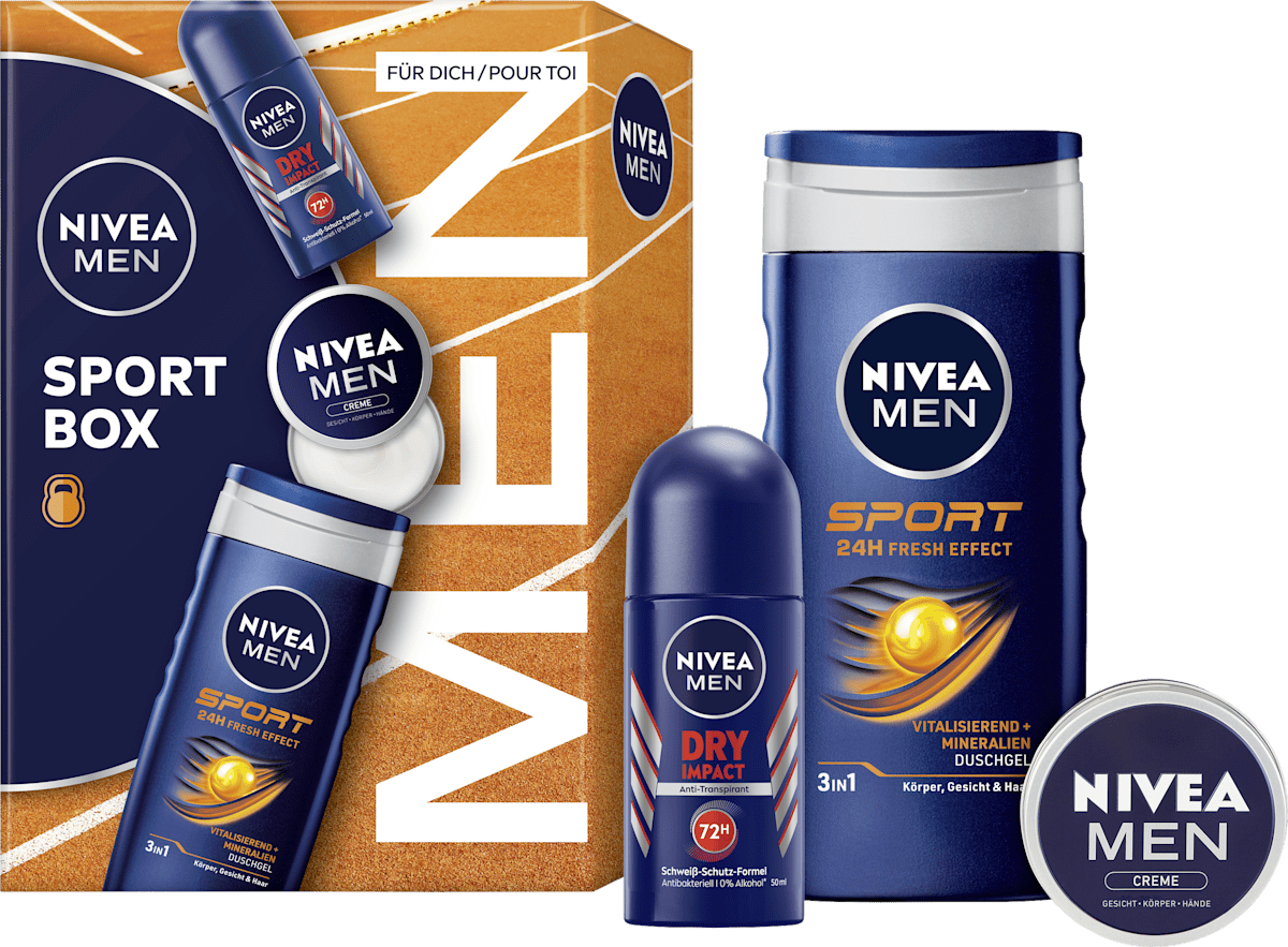 NIVEA MEN Geschenkset Sport Box 3tlg, 1 St dauerhaft günstig online ...