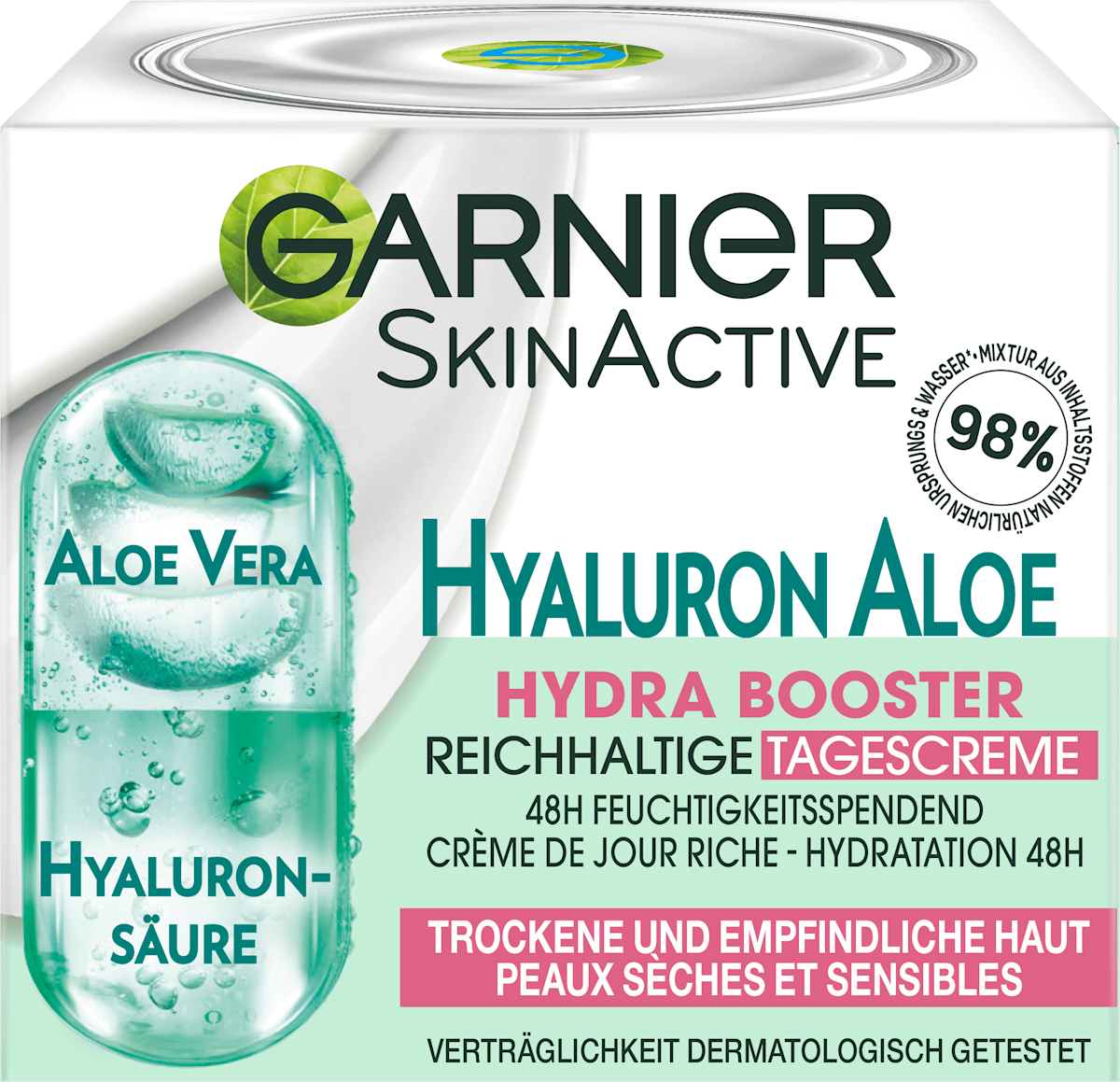 Garnier Skin Active Tagescreme Hydra Booster Hyaluron Aloe, 50 ml ...