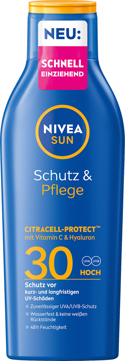 NIVEA SUN Sonnenmilch Schutz & Pflege LSF 30, 200 ml dauerhaft günstig ...