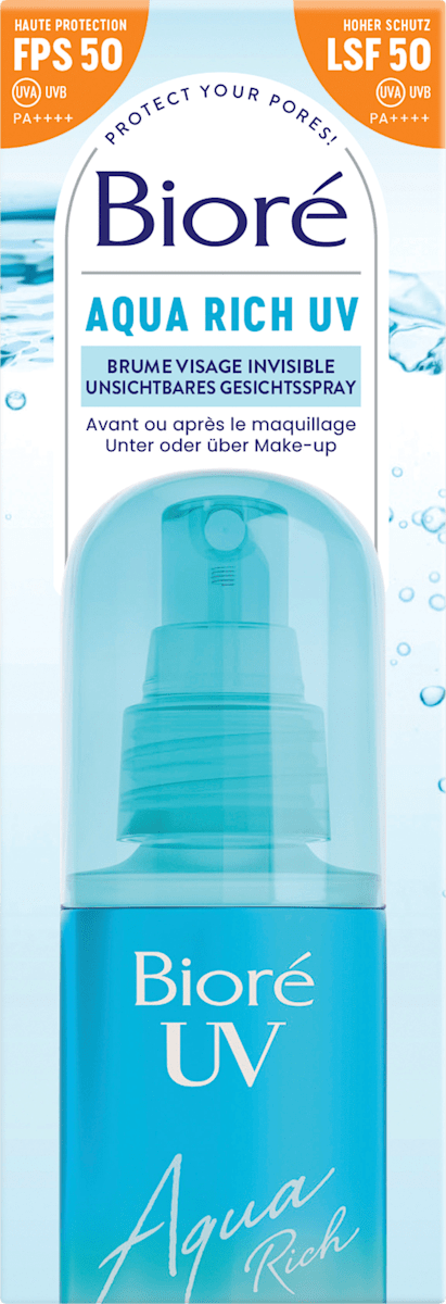 Bioré Sonnenspray Gesicht aqua rich UV, LSF 50, 60 ml dauerhaft günstig ...