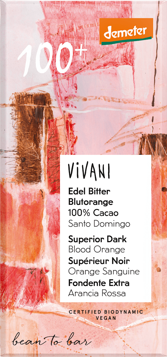 Vivani Schokolade, Edel Bitter Blutorange 100 % Cacao, 90 g dauerhaft günstig online kaufen | dm.de