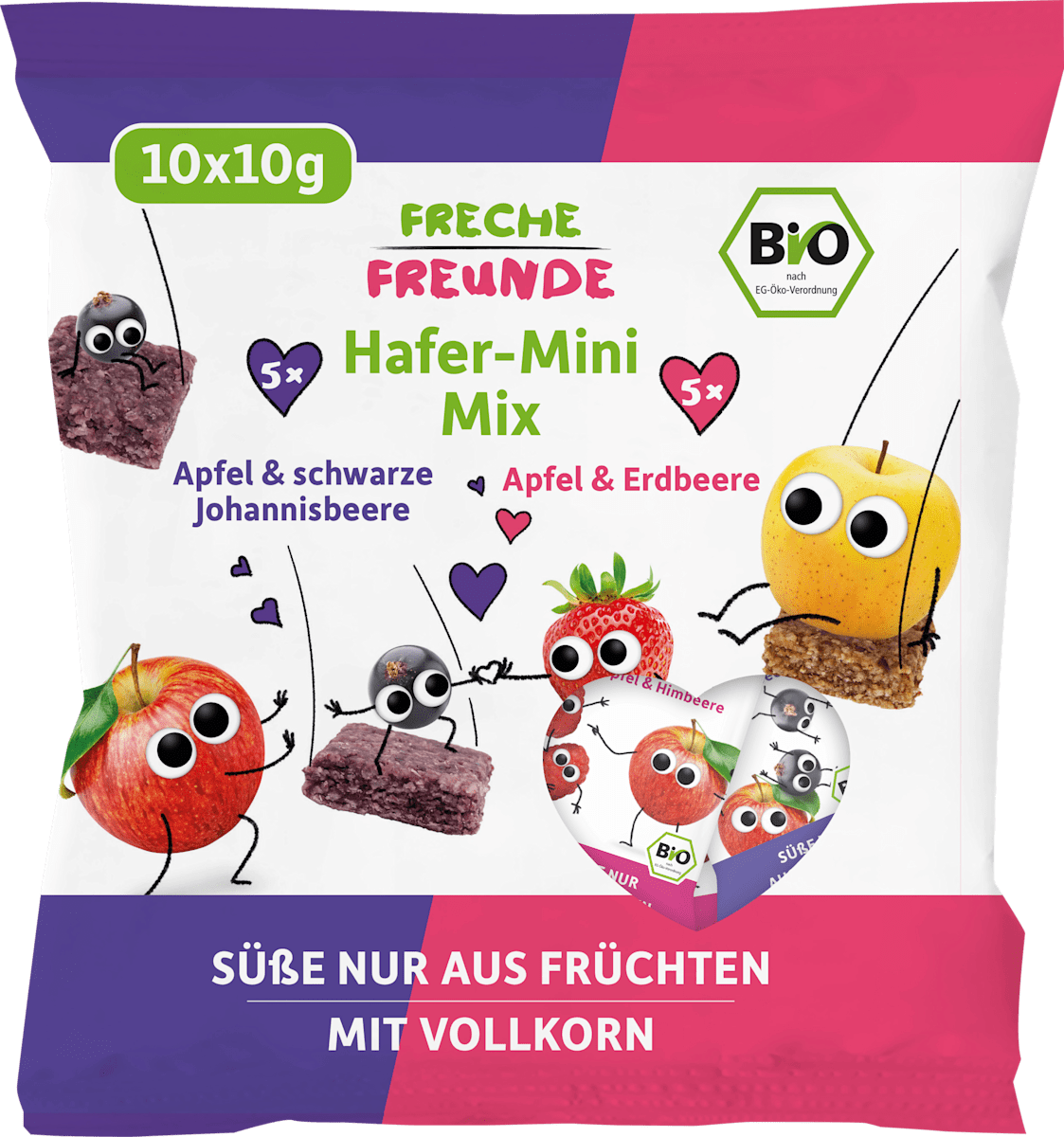 Freche Freunde Kindersnack Hafer-Mini Mix mit Apfel & Beere, ab 3 ...