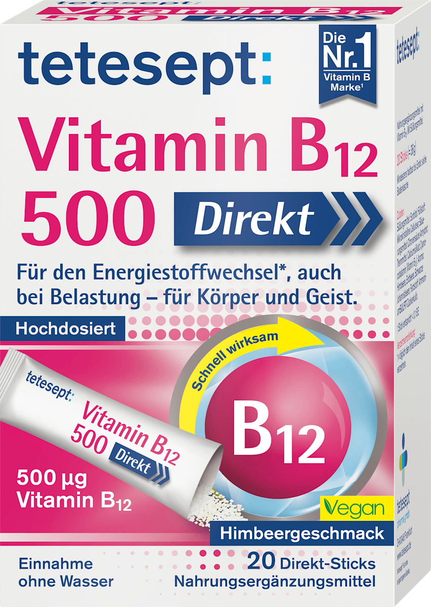 tetesept Vitamin B12 500µg Sticks 20 St, 36 g dauerhaft günstig online ...