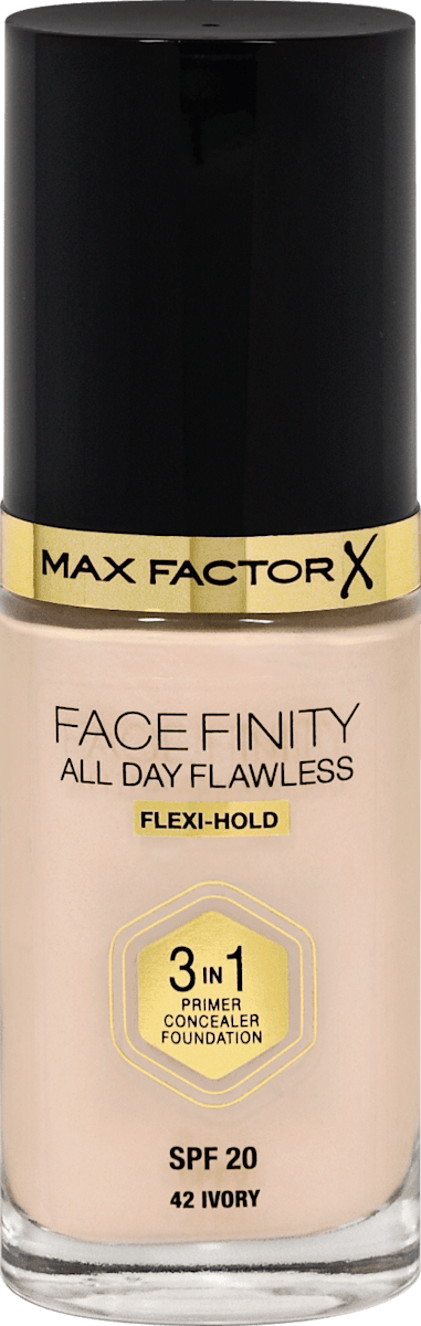 MAX FACTOR Foundation Face Finity All Day Flawless 3in1 Ivory 42, LSF ...