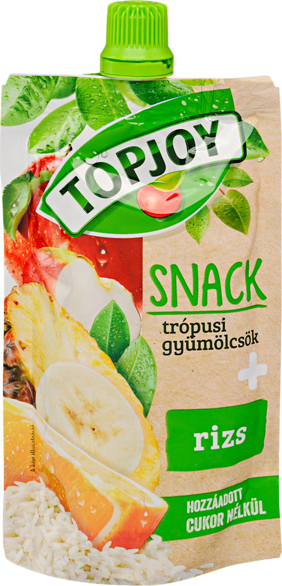 Topjoy Snack, trópusi gyümölcsös, rizzsel, 100 g | dm.hu