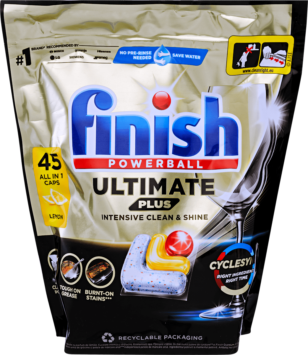 Finish Ultimate Plus Lemon mosogatógép tabletta, 45 db | dm.hu
