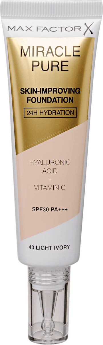 MAX FACTOR Alapozó Miracle Pure - Nr. 040 Light ivory, 30 ml | dm.hu