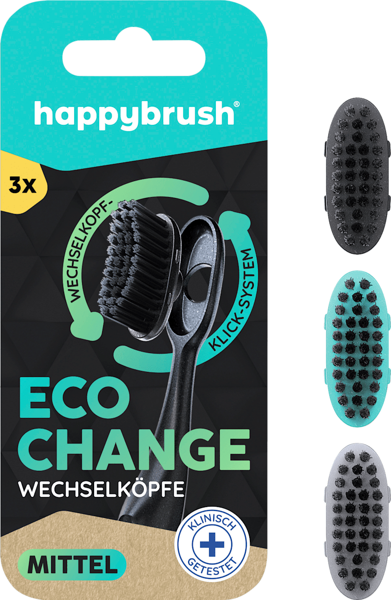 happybrush Aufsteckbürsten Eco Change mittel, 3 St dauerhaft günstig online kaufen | dm.de