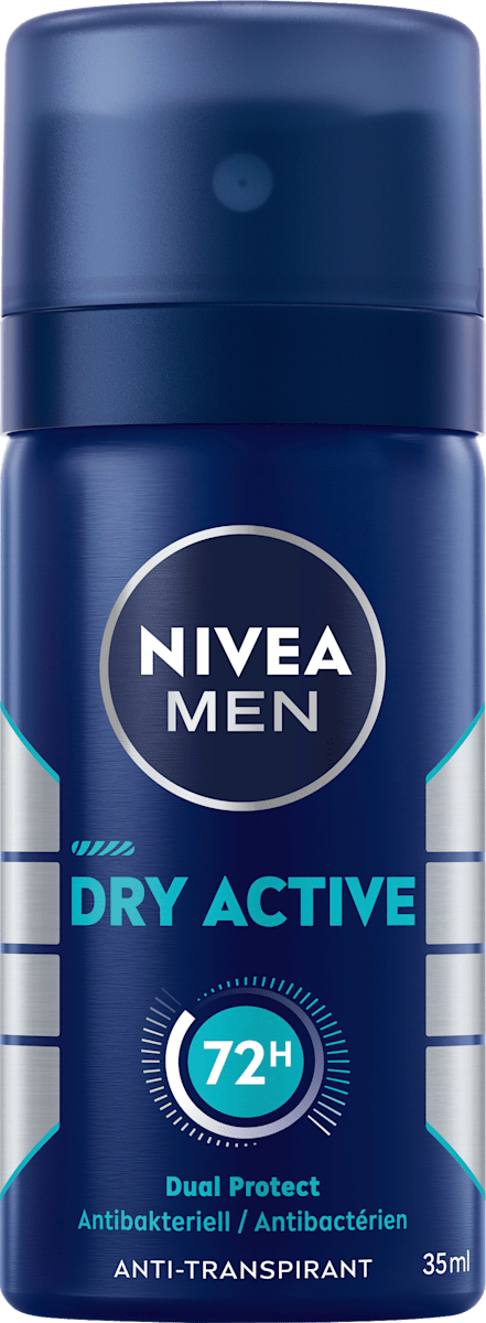 NIVEA MEN Antitranspirant Deospray Dry Active, Reisegröße, 35 ml ...