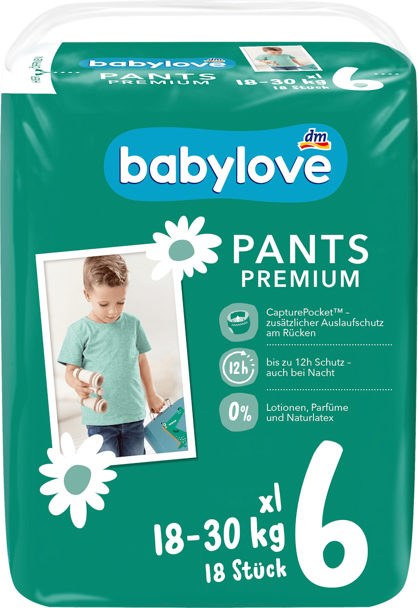 babylove Baby Pants Premium Gr. 6 XL (18-30 kg), 18 St dauerhaft ...
