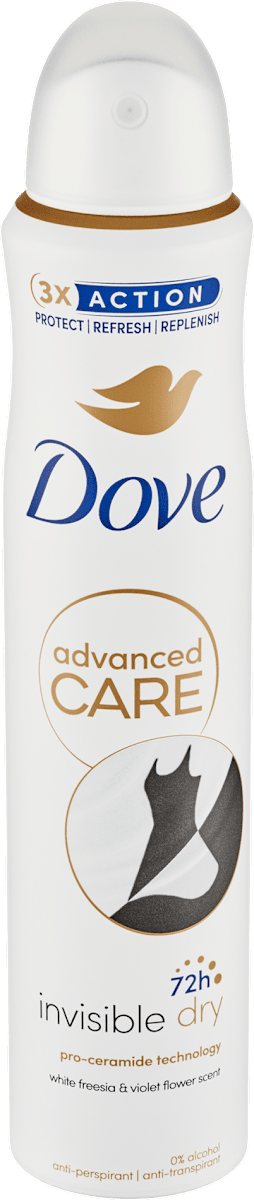 Dove Advanced Care antiperspirant sprej Invisible Dry, 200 ml | dm.cz
