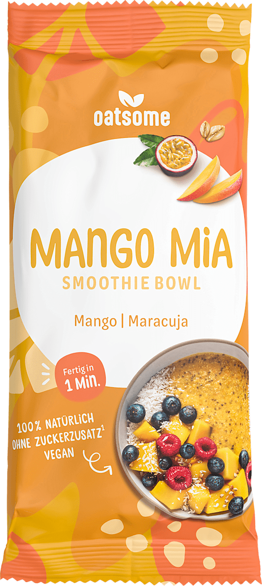 oatsome Smoothie Bowl Pulver Mango Mia, Mango & Maracuja, 50 g ...