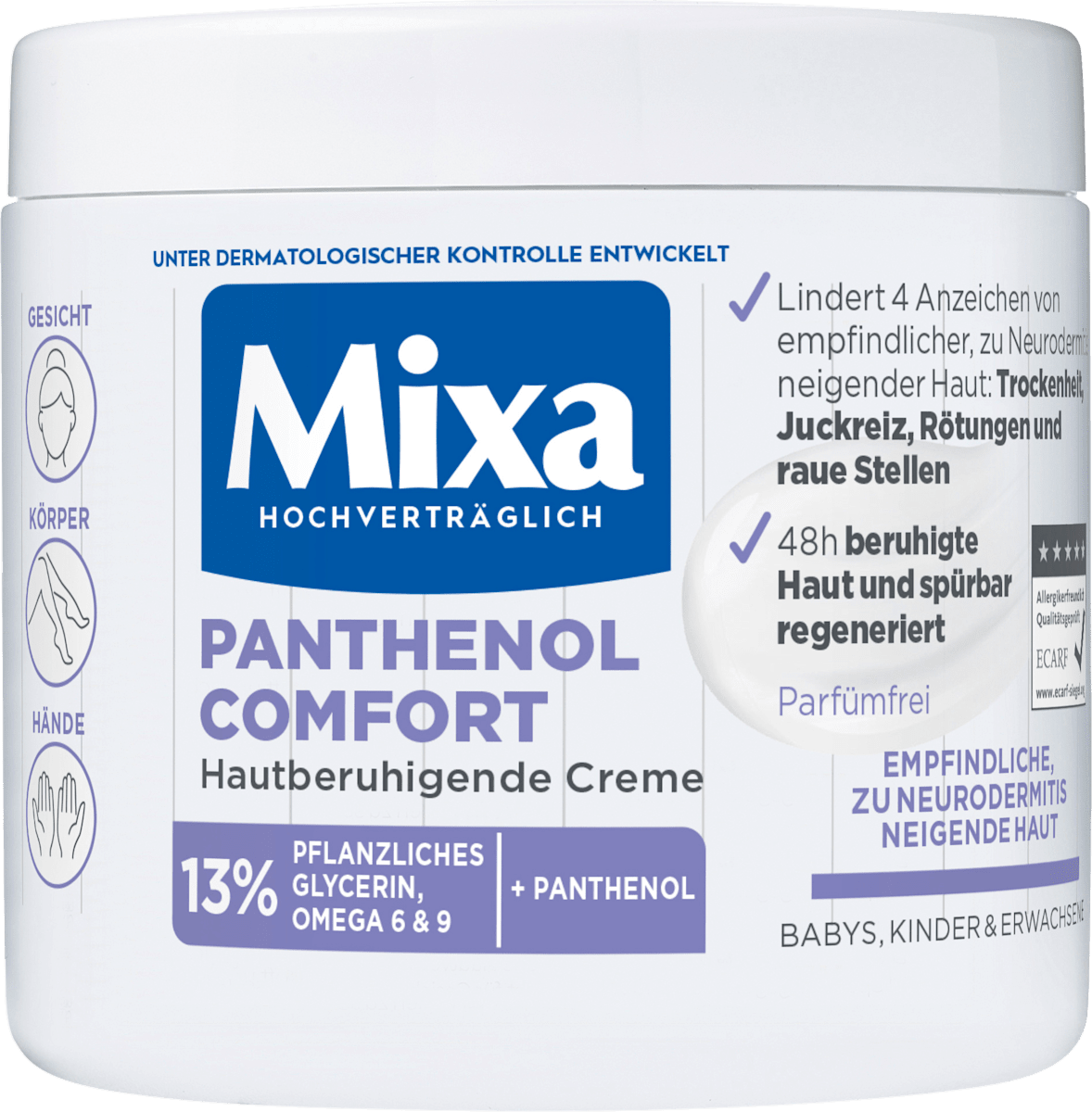 Mixa Pflegecreme Panthenol Comfort, 400 ml dauerhaft günstig online ...