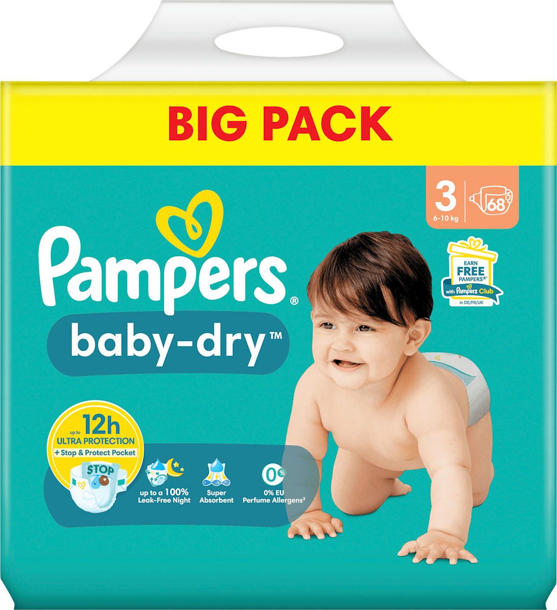 Pampers Windeln Baby Dry Gr. 3 Midi (6-10kg), Big Pack, 68 St dauerhaft günstig online kaufen ...