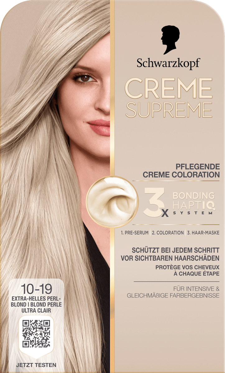 Schwarzkopf CREME SUPREME Haarfarbe 10-19 Extra-Helles Perlblond, 1 St dauerhaft günstig online ...
