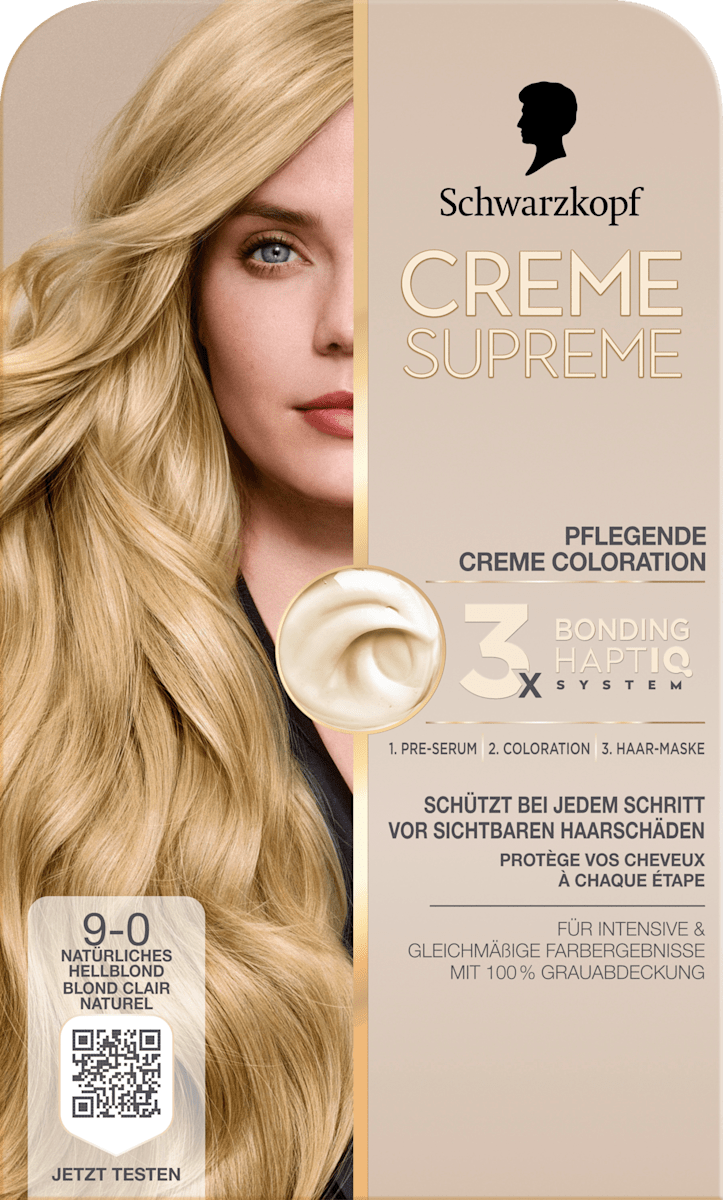 Schwarzkopf CREME SUPREME Haarfarbe 9-0 Natürliches Hellblond, 1 St ...