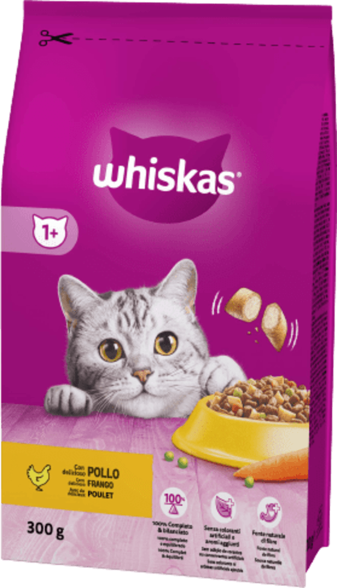 whiskas Croccantini per gatti adulti con pollo, 300 g | dm Italia