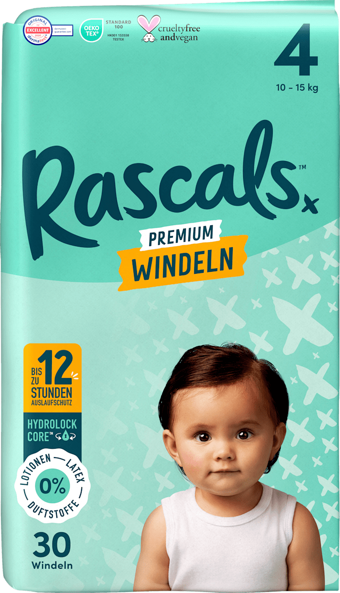 Rascals Windeln Gr.4 (10-15kg), 30 St dauerhaft günstig online kaufen ...