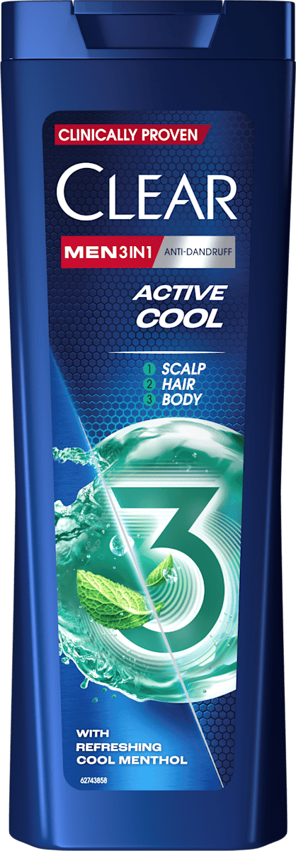 CLEAR Men Șampon de bărbați Active Cool, 360 ml | dm.ro
