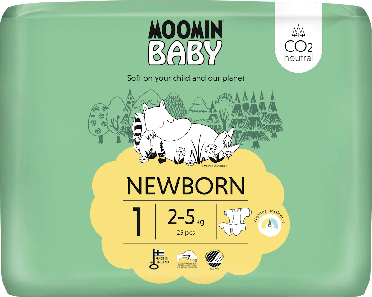 Moomin Baby Windeln Gr. 1 (2-5 kg), 25 St dauerhaft günstig online kaufen | dm.de