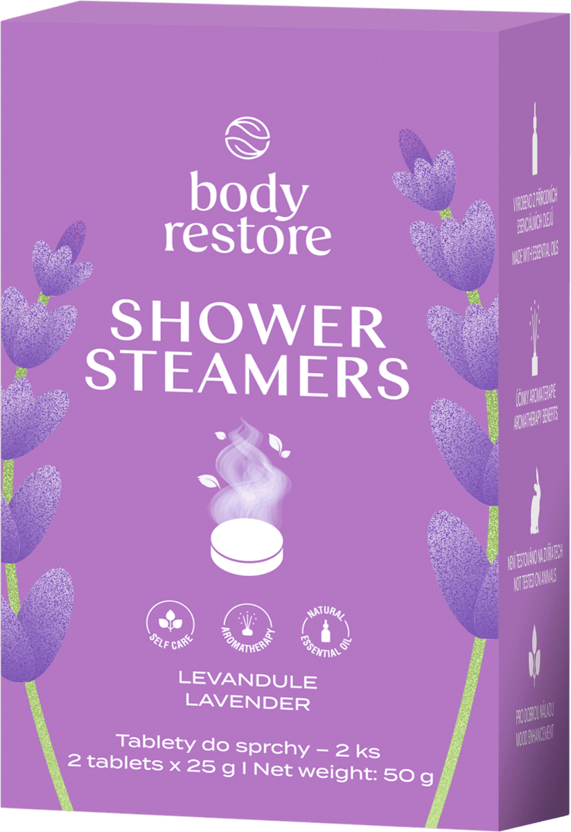 body restore tablety do sprchy Levandule 2x50 g, 100 g | dm.cz