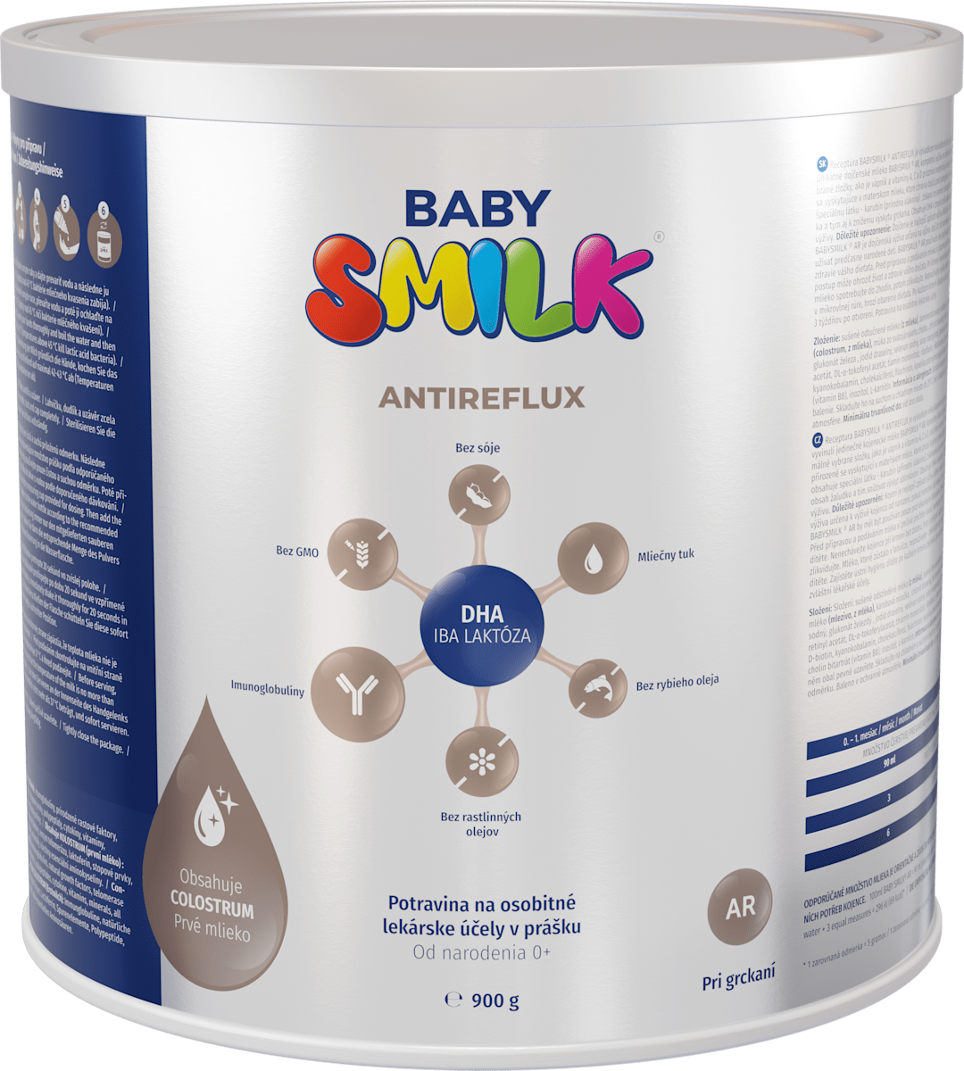 BABYSMILK Špeciálne dojčenské mlieko Antireflux AR - od narodenia, 900 ...